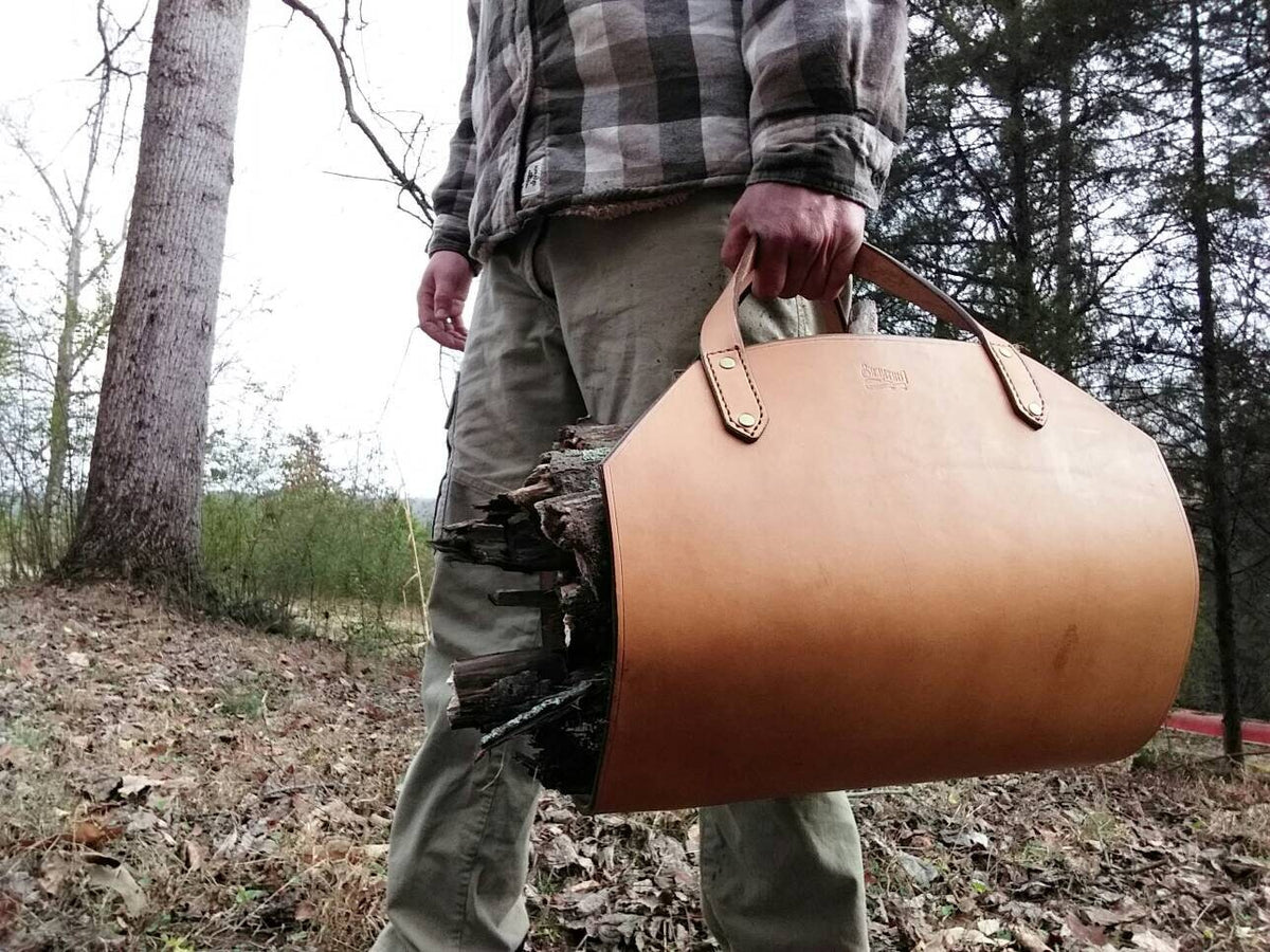 Leather Log / Firewood Carrier/ Heavy Duty – Fortner's Frontier Leather